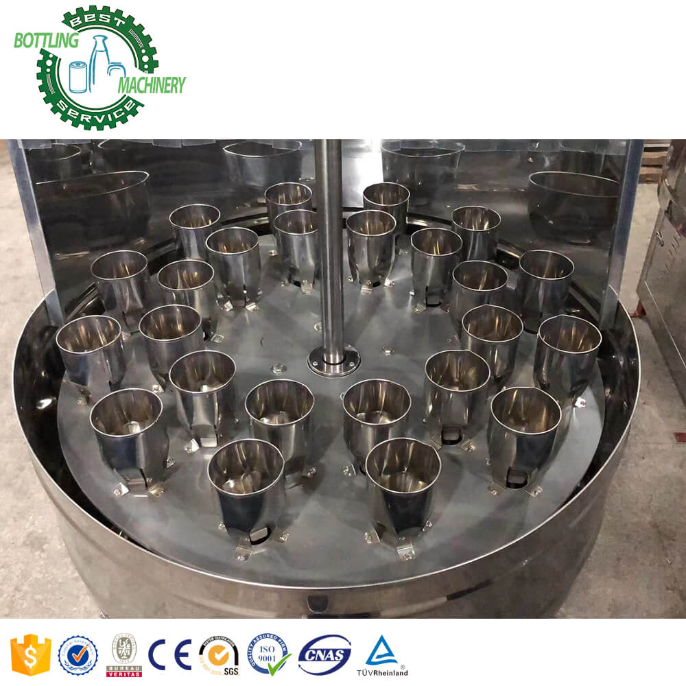 Semi automatic bottle washing machine 2000bph 24 head rotary water ...